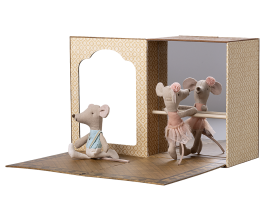 Maileg Ballet Mice in Dance Studio - Little Brother + Sister