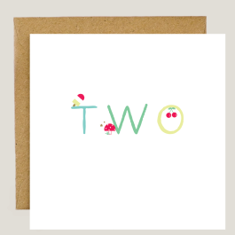 "Two" Birthday Card
